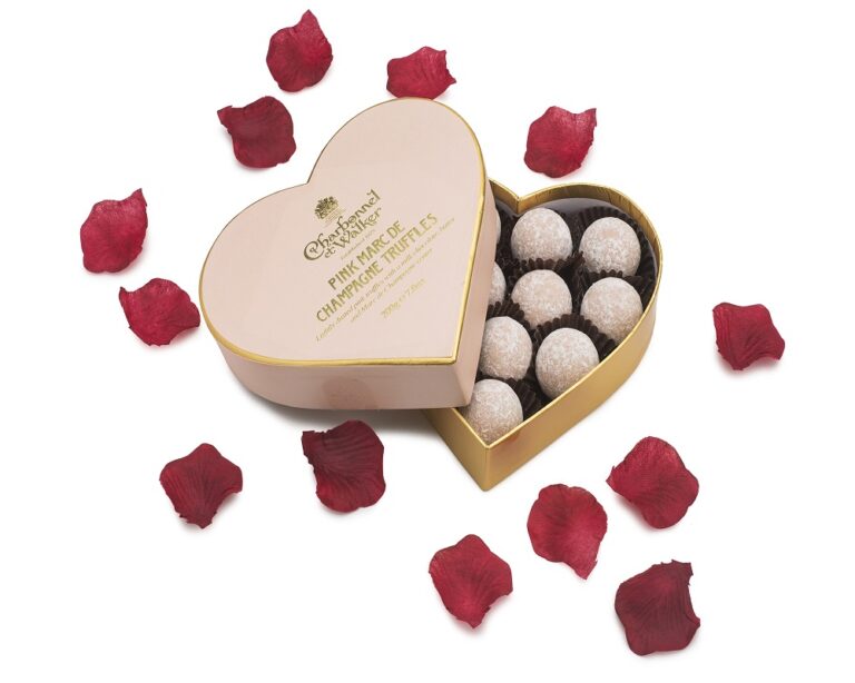 Pink Marc de Champagne Truffle Heart - Charbonnel et Walker – Britain’s ...